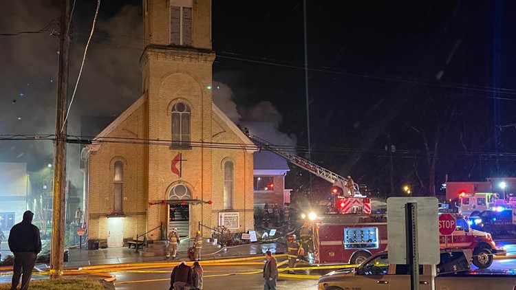 Historic Zion United Methodist Church catches fire | wzzm13.com