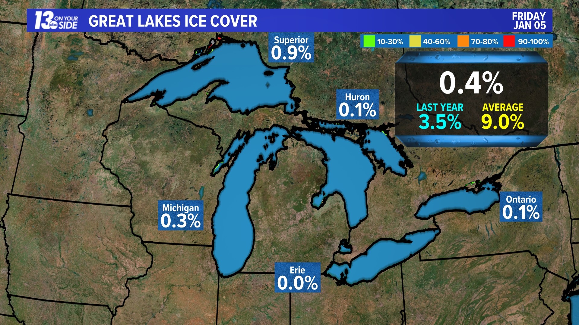 January brings near record low ice on Lake Michigan! | wzzm13.com