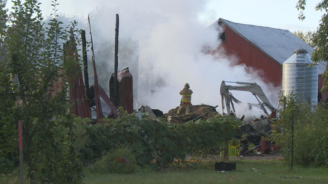 Fire leaves barn total loss in Ada | wzzm13.com
