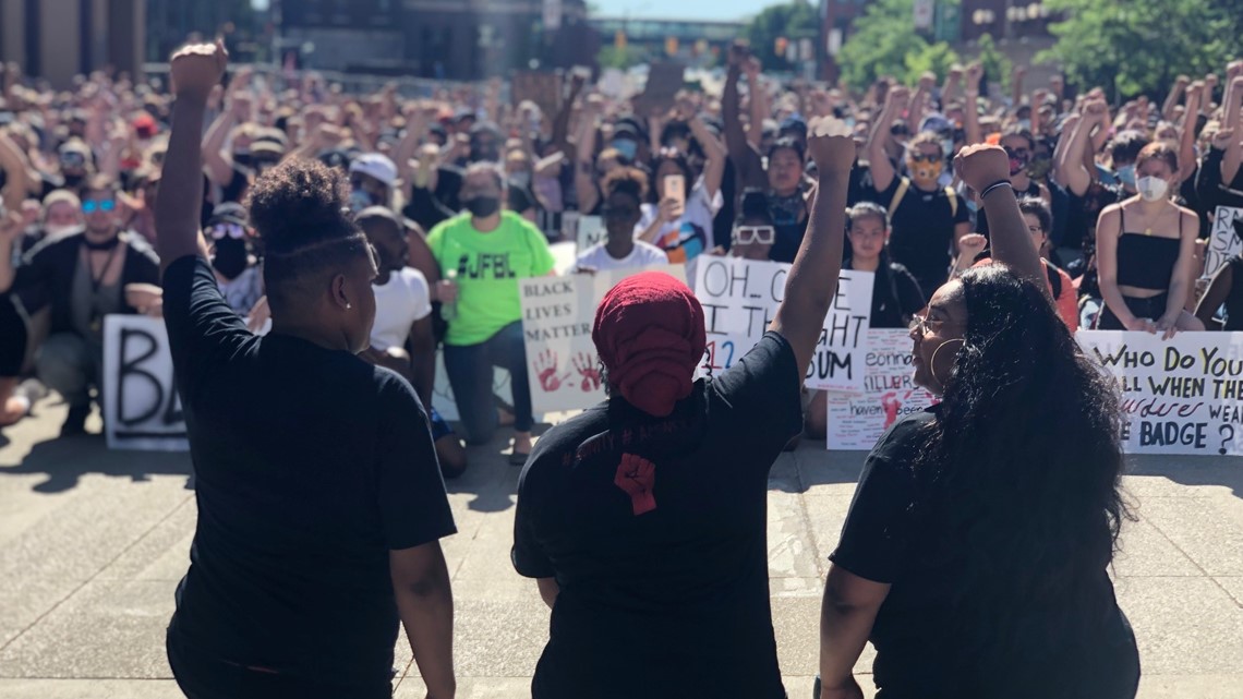 'We are in this together,' Saturday protest centered around community ...