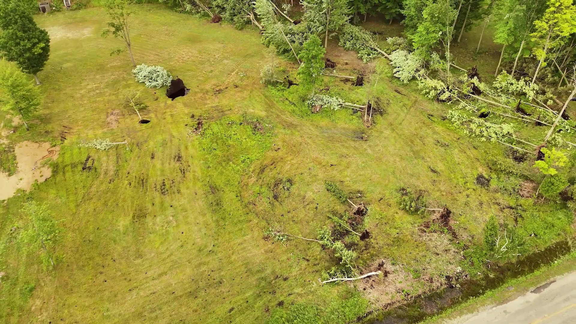 Whitehall, Michigan storm damage | Drone video | wzzm13.com