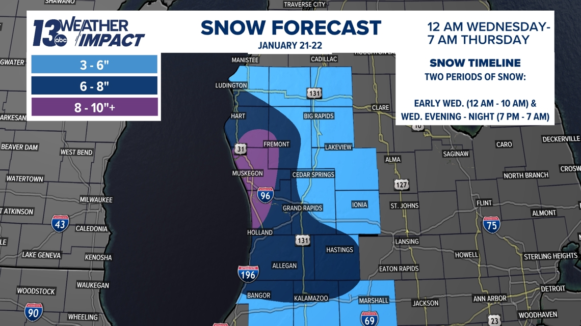 LIVE LOOPING RADAR | Tracking locally heavy snow in West Michigan ...