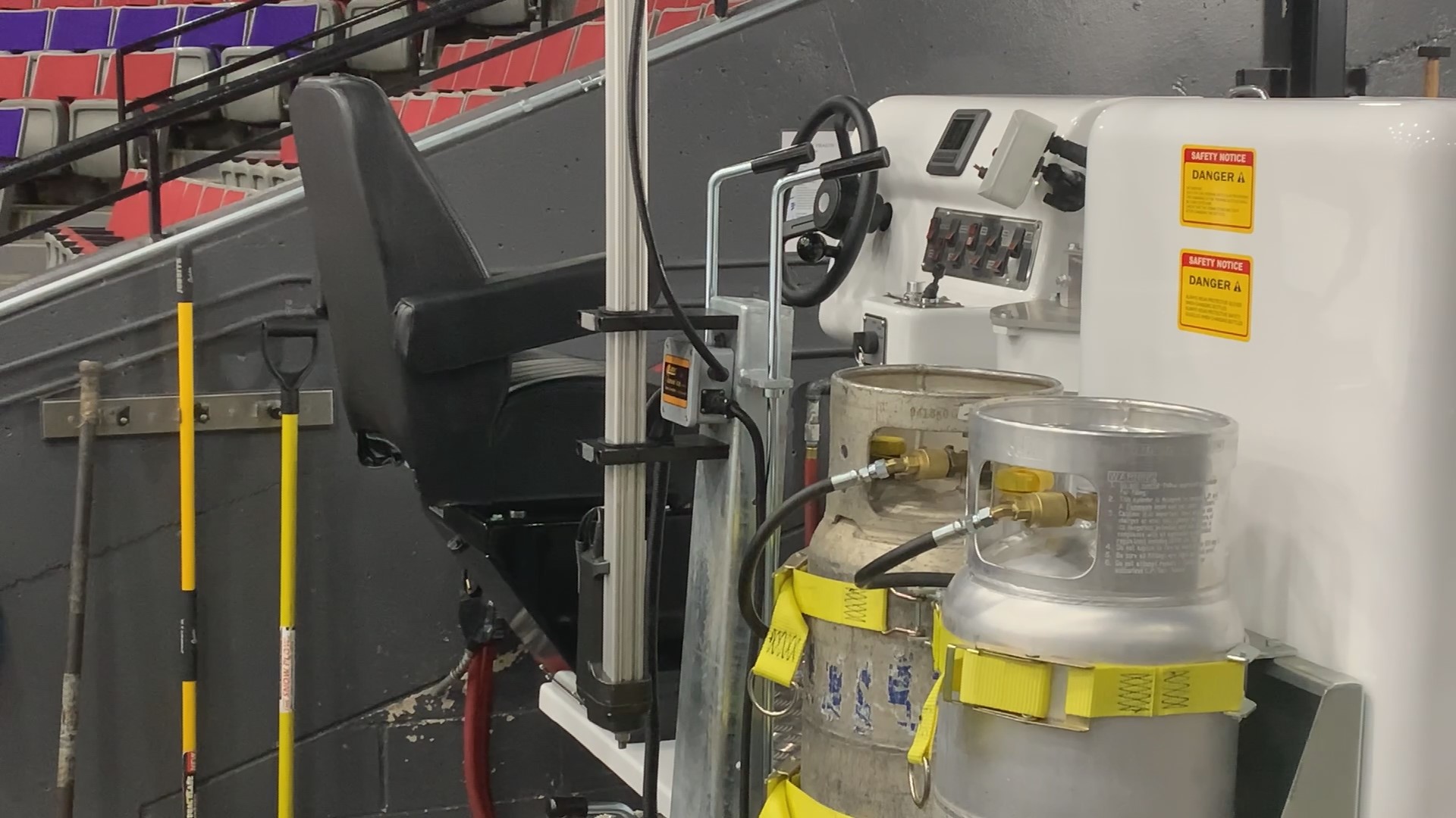 Take a look at what's maintaining the ice at Mercy Health Arena ...