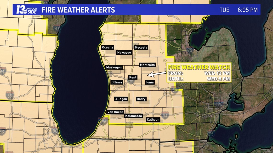 Newaygo County, MI under very high fire danger | No Open Burns | wzzm13.com