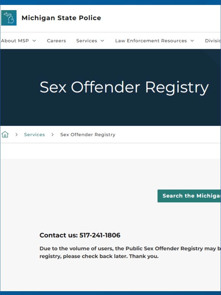 Michigan faces deadline to update Sex Offender Registry Act | wzzm13.com