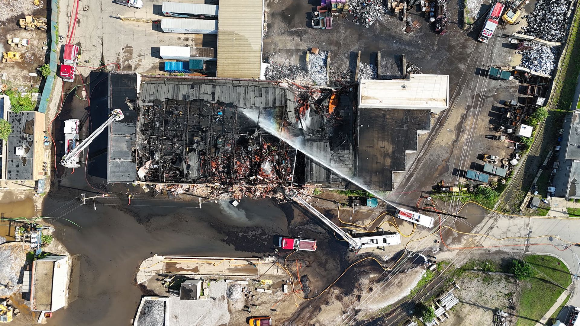 Overnight blaze at PADNOS Recycling Center caused by lightning | wzzm13.com