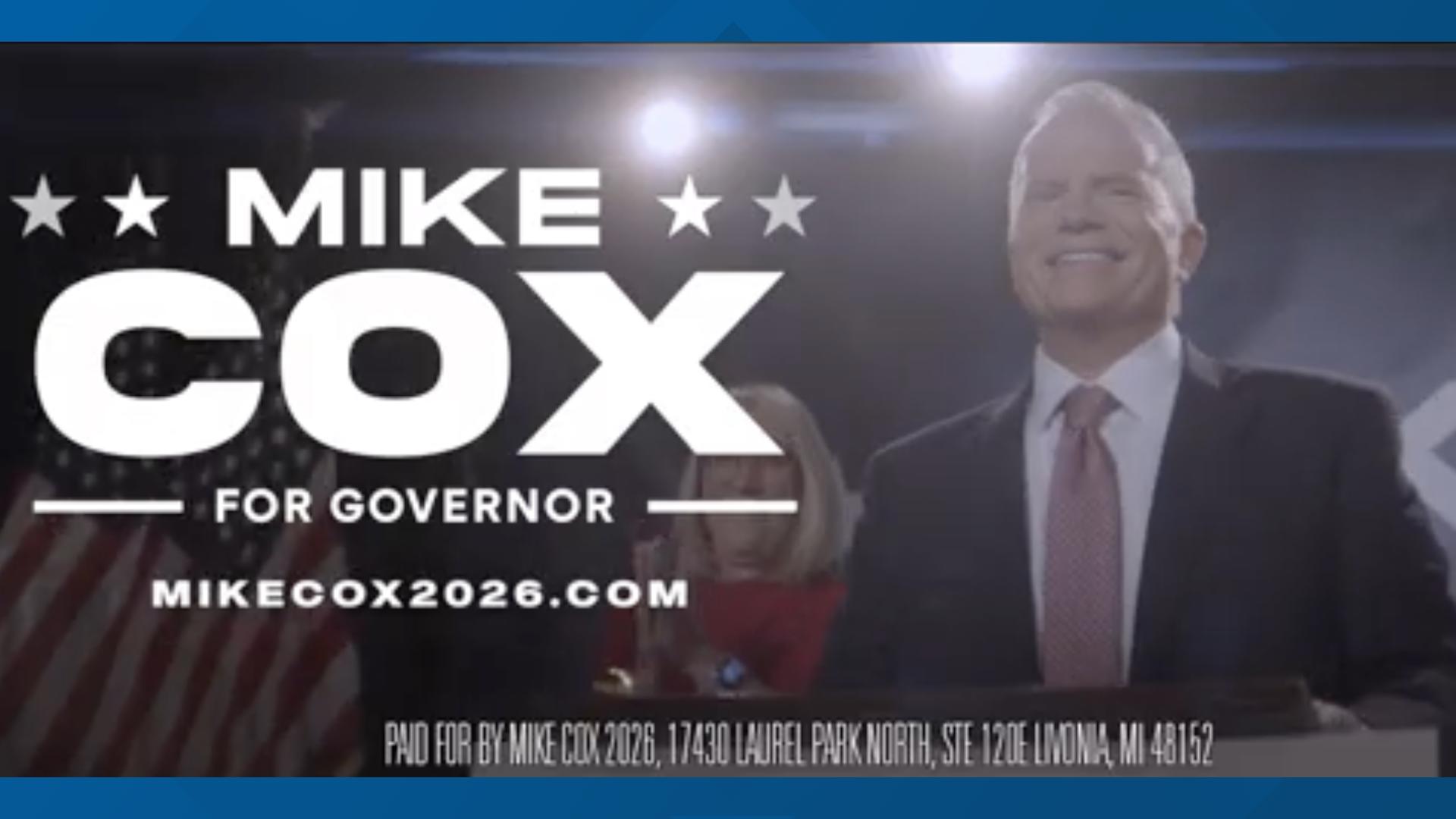 Mike Cox enters Michigan governor race with tax-cutting agenda | wzzm13.com