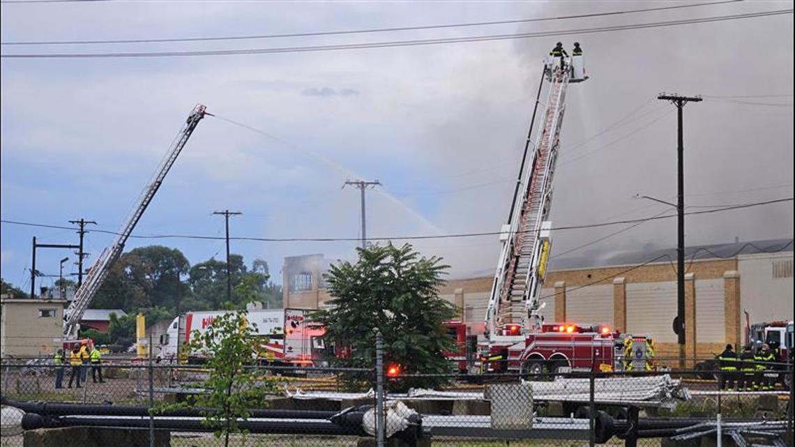 Roof collapses at PADNOS Recycling Center after fire | wzzm13.com