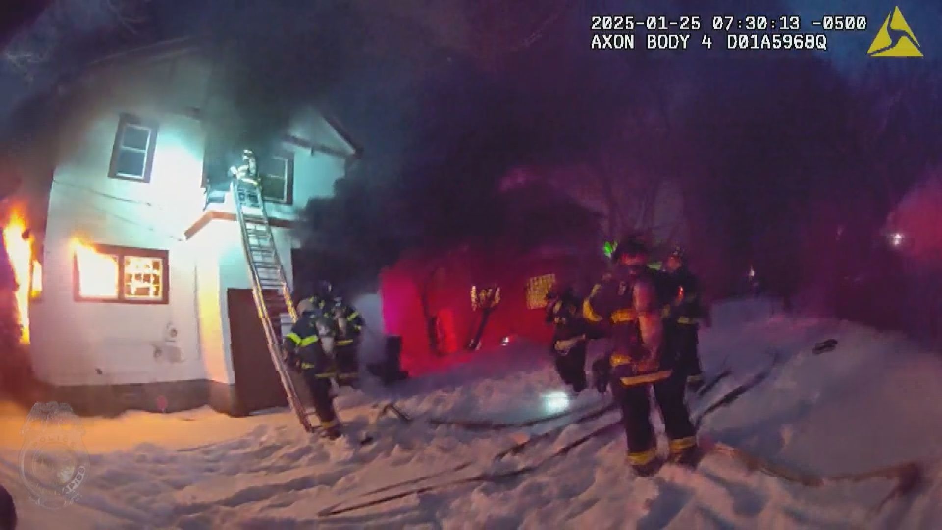 Video shows firefighters rescue children from fire allegedly set by ...