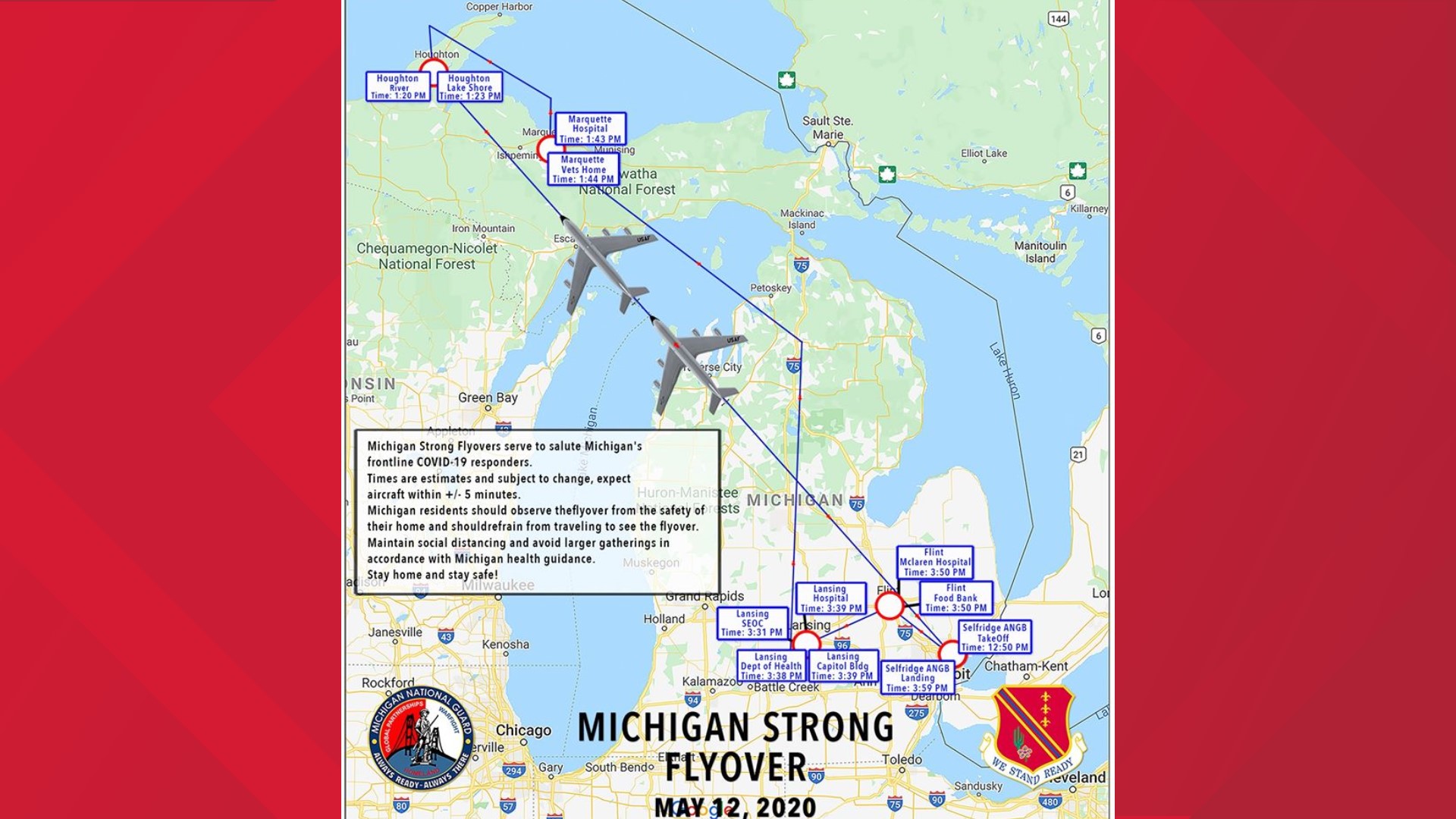 Here's how to see military aircraft honor front-line workers in West ...