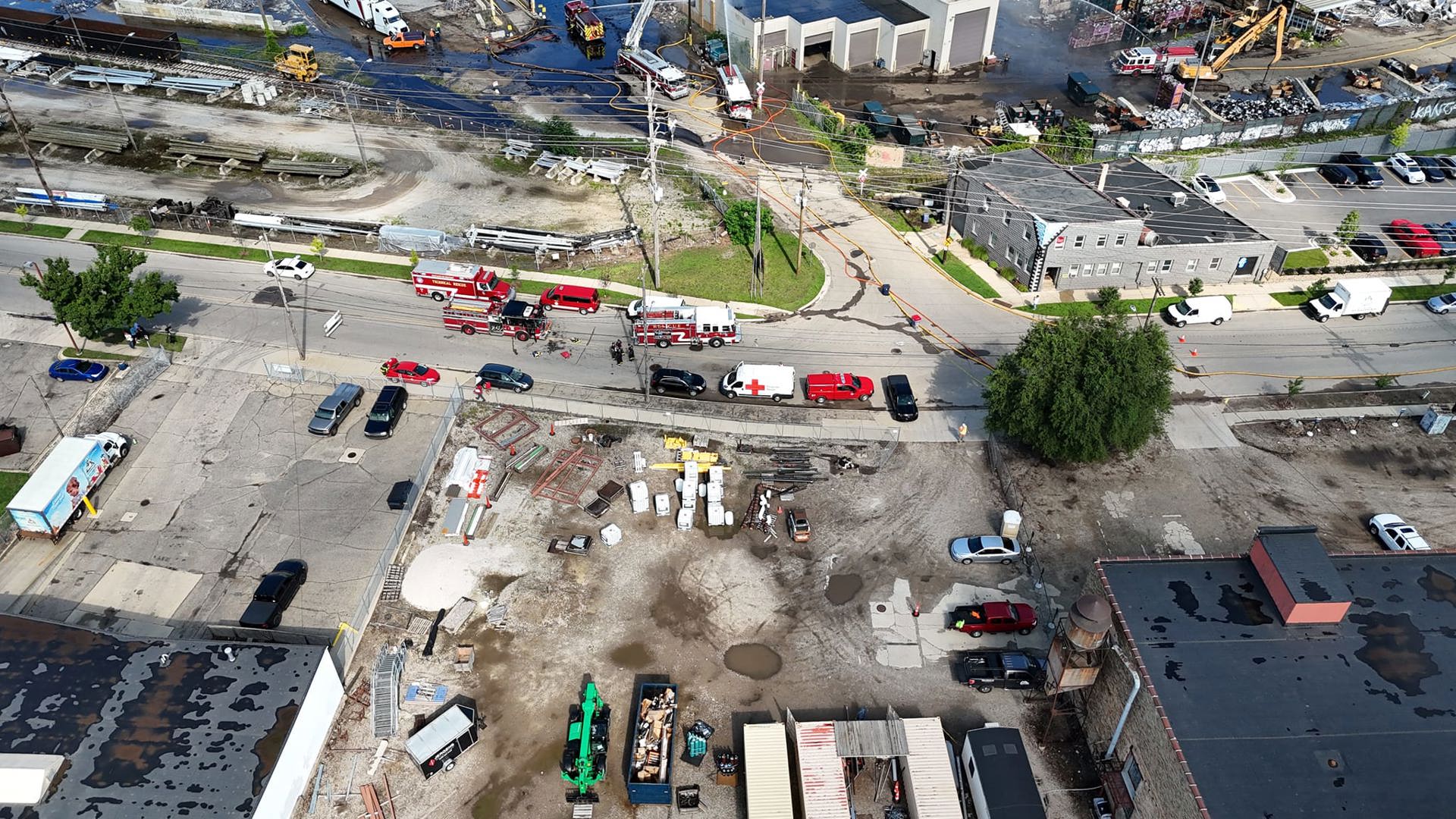 Overnight blaze at PADNOS Recycling Center caused by lightning | wzzm13.com