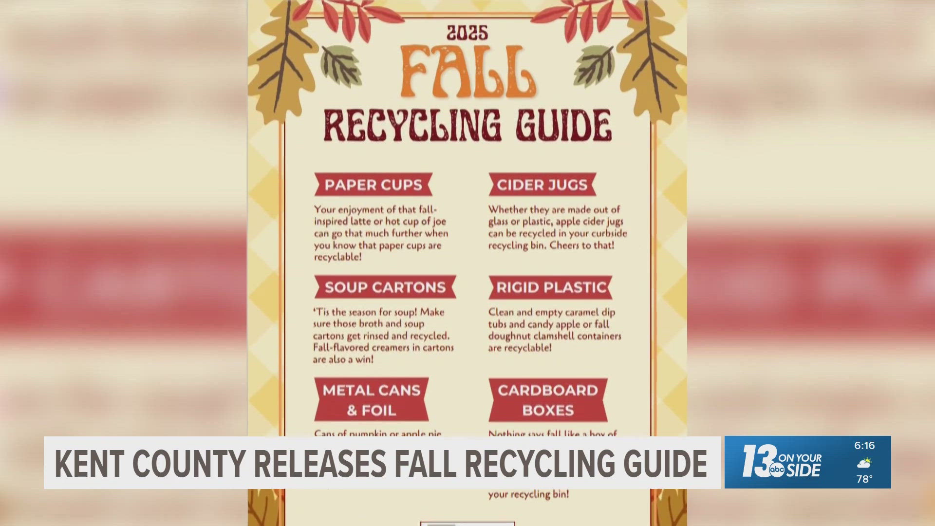 Kent County releases 2025 fall recycling guide | wzzm13.com