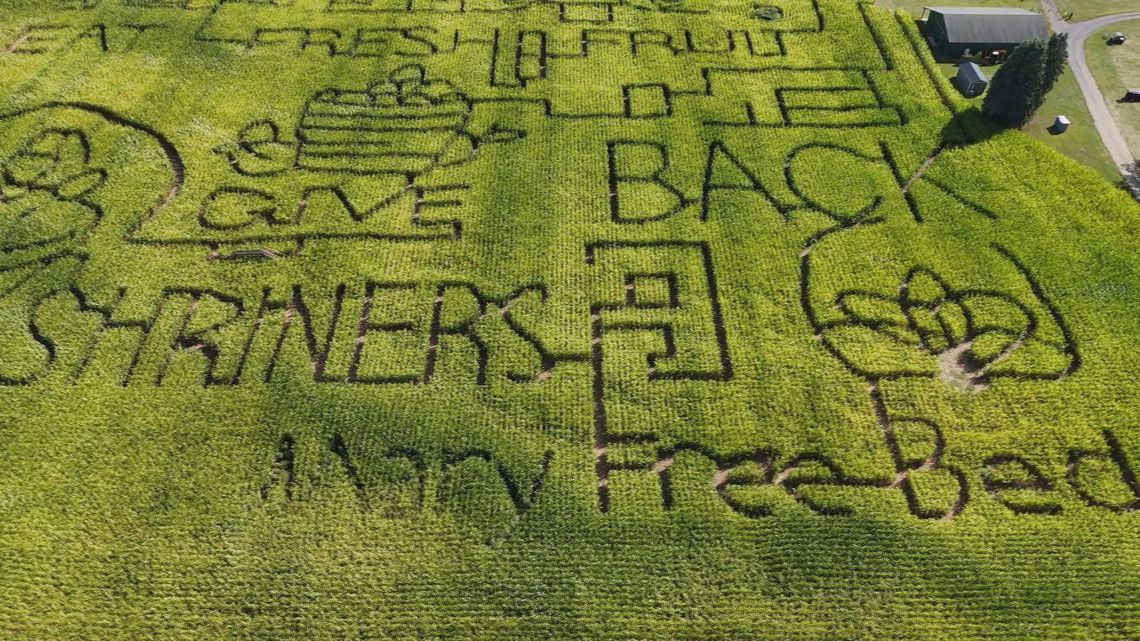 Crane Orchards corn maze shows gratitude to hospitals | wzzm13.com