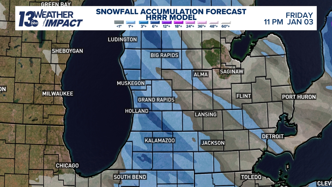 West Michigan winter weather advisory: Friday lake-effect snow | wzzm13.com