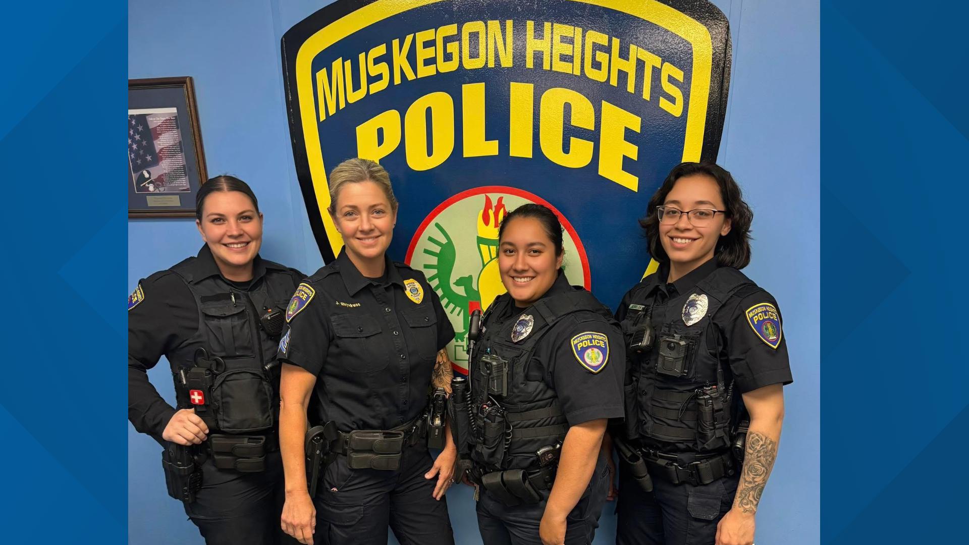 Muskegon Heights Police Department marks first all-female police patrol ...