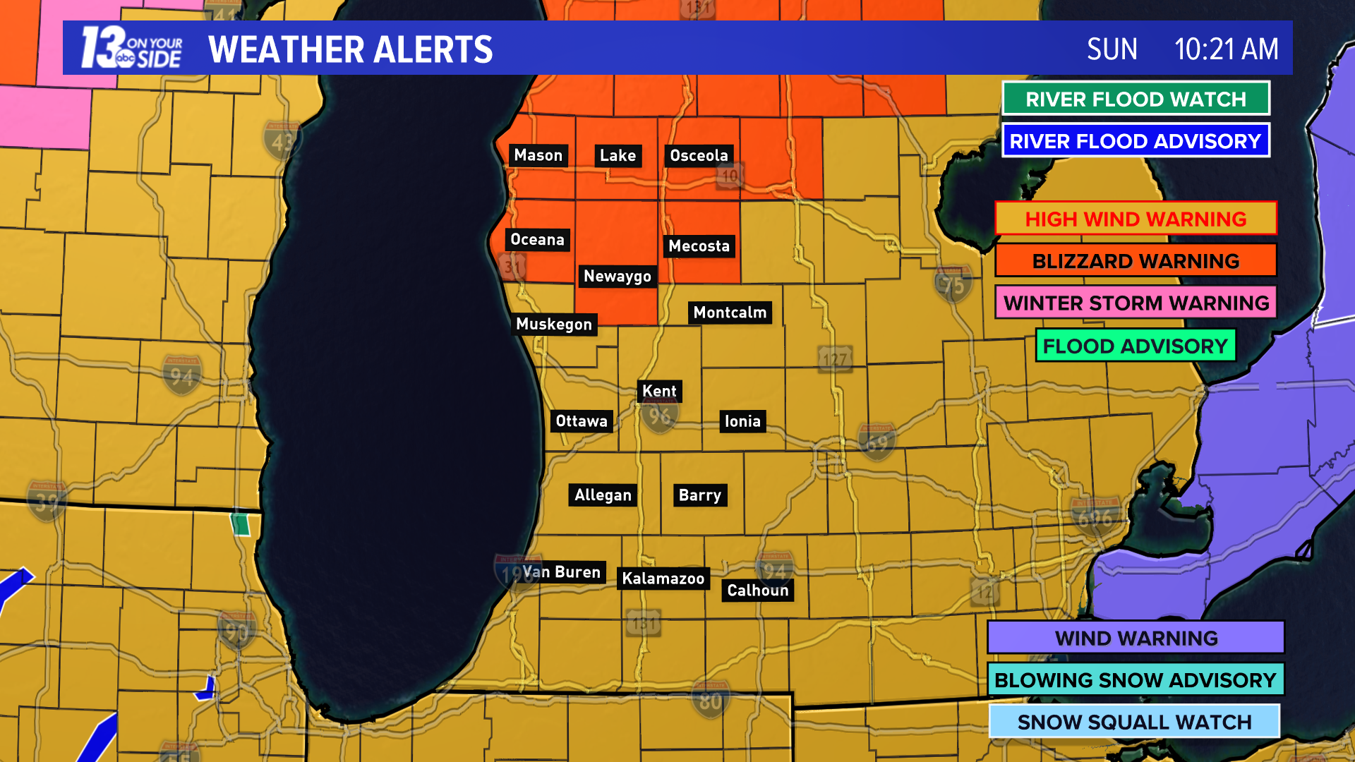 60 mph winds whip through West Michigan | wzzm13.com