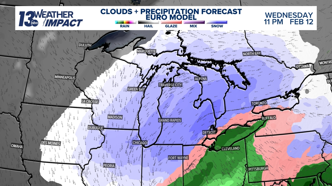 A storm system late Wednesday into Thursday could bring impactful snow ...