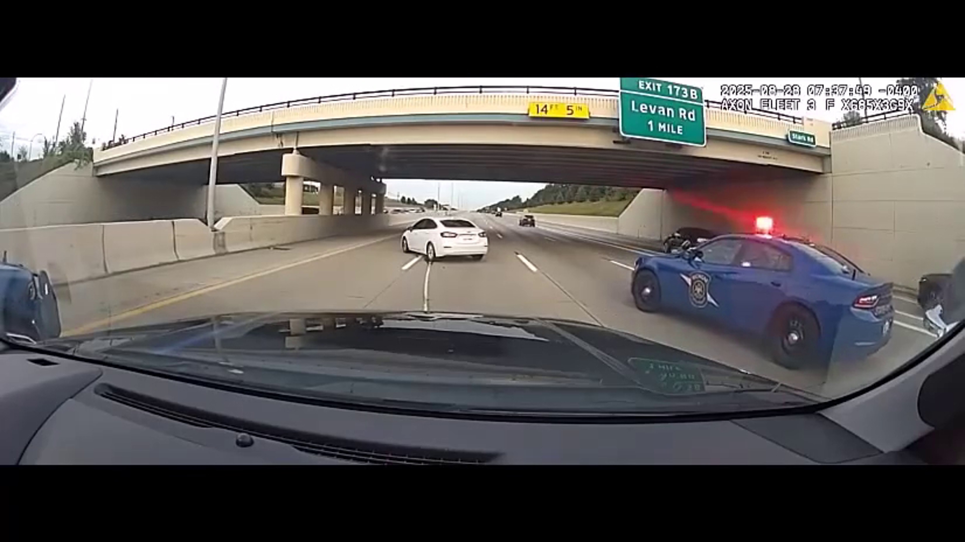 Michigan police use grappler to stop stolen car on I-96 | wzzm13.com