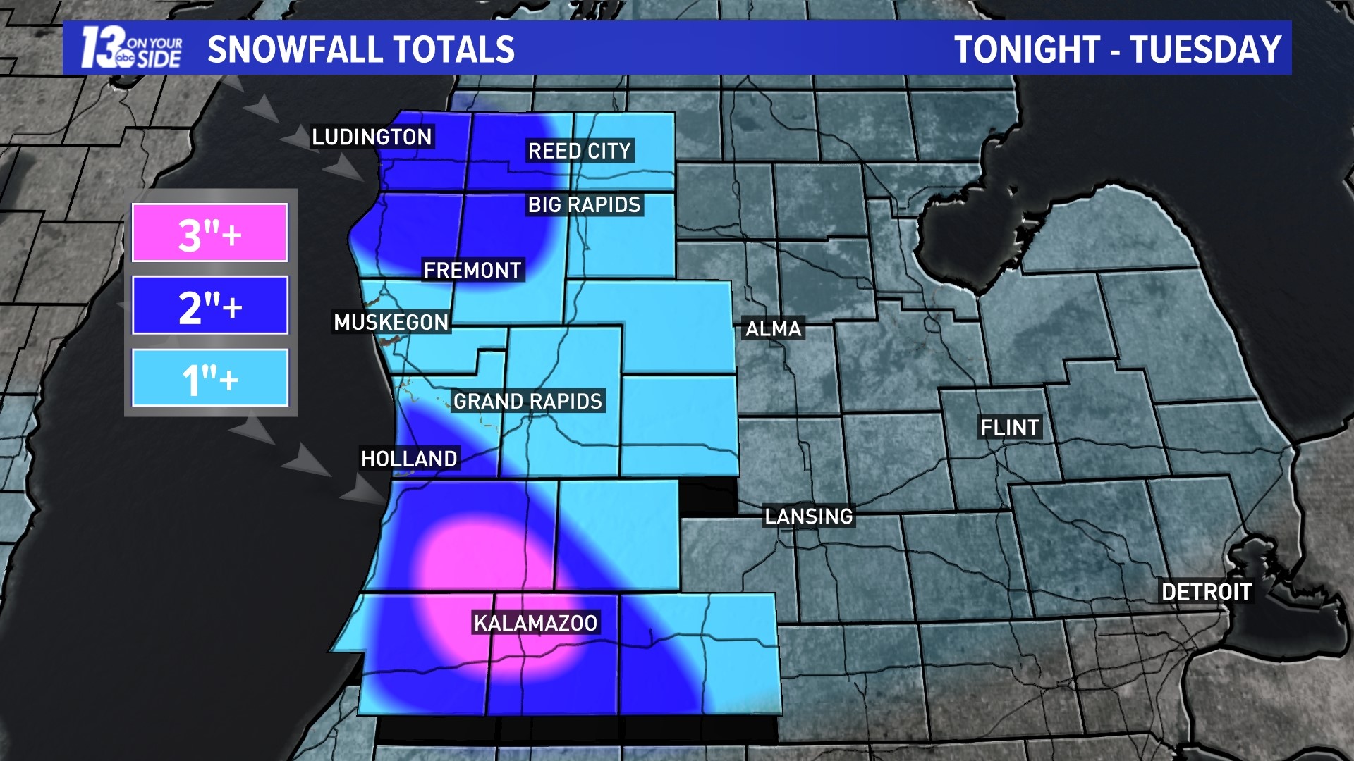 Lake effect snow continues | wzzm13.com
