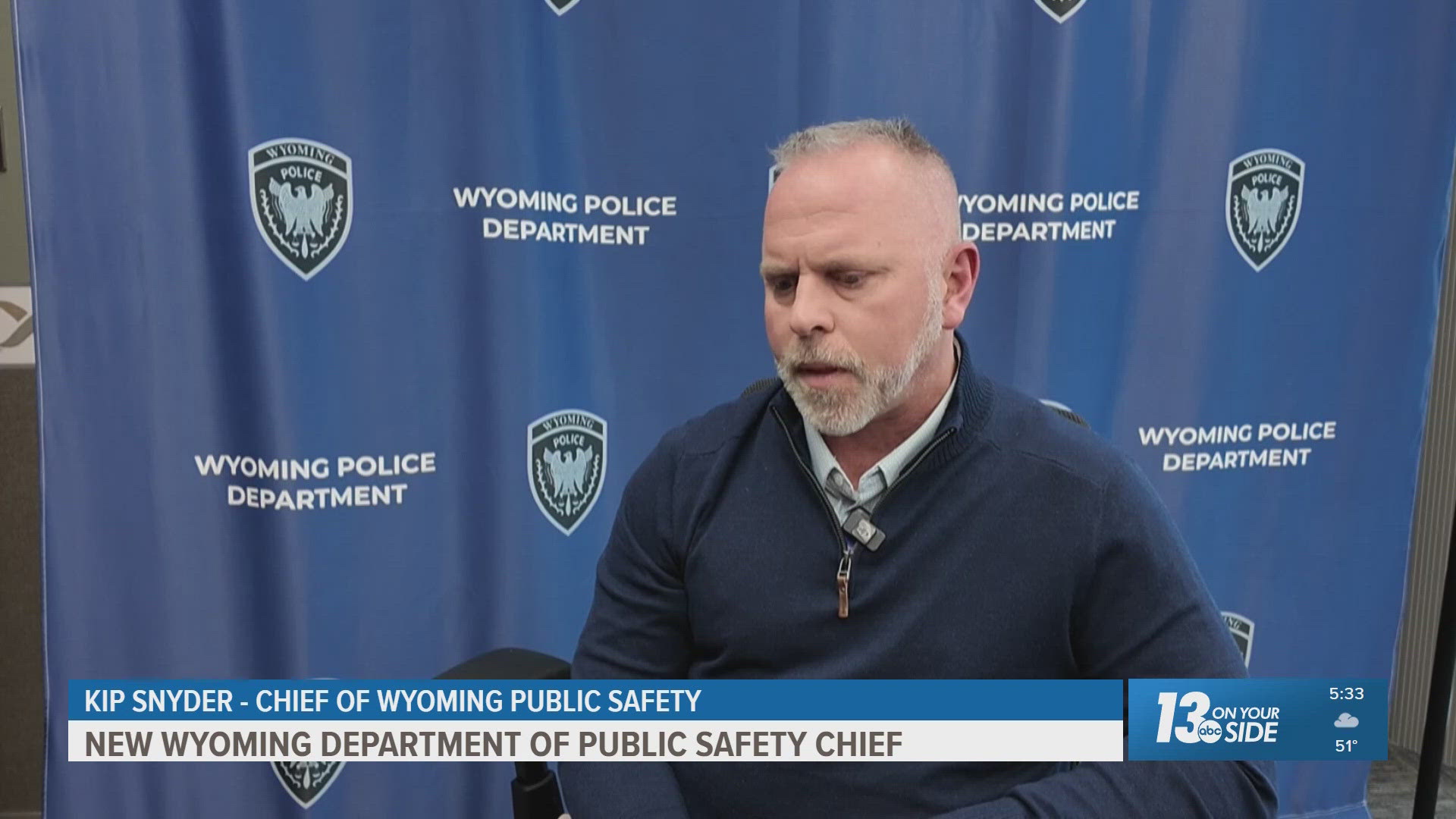 Wyoming swears in new police chief Kip Snyder | wzzm13.com
