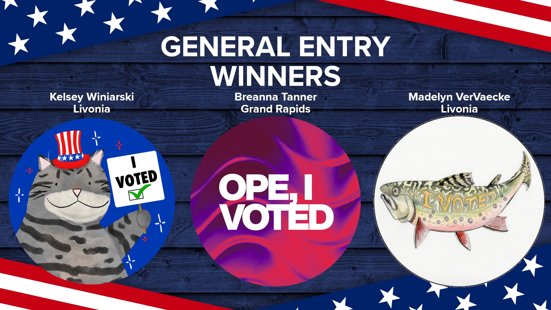 'OPE, I VOTED' | Michigan's popular 'I Voted' sticker contest returns ...