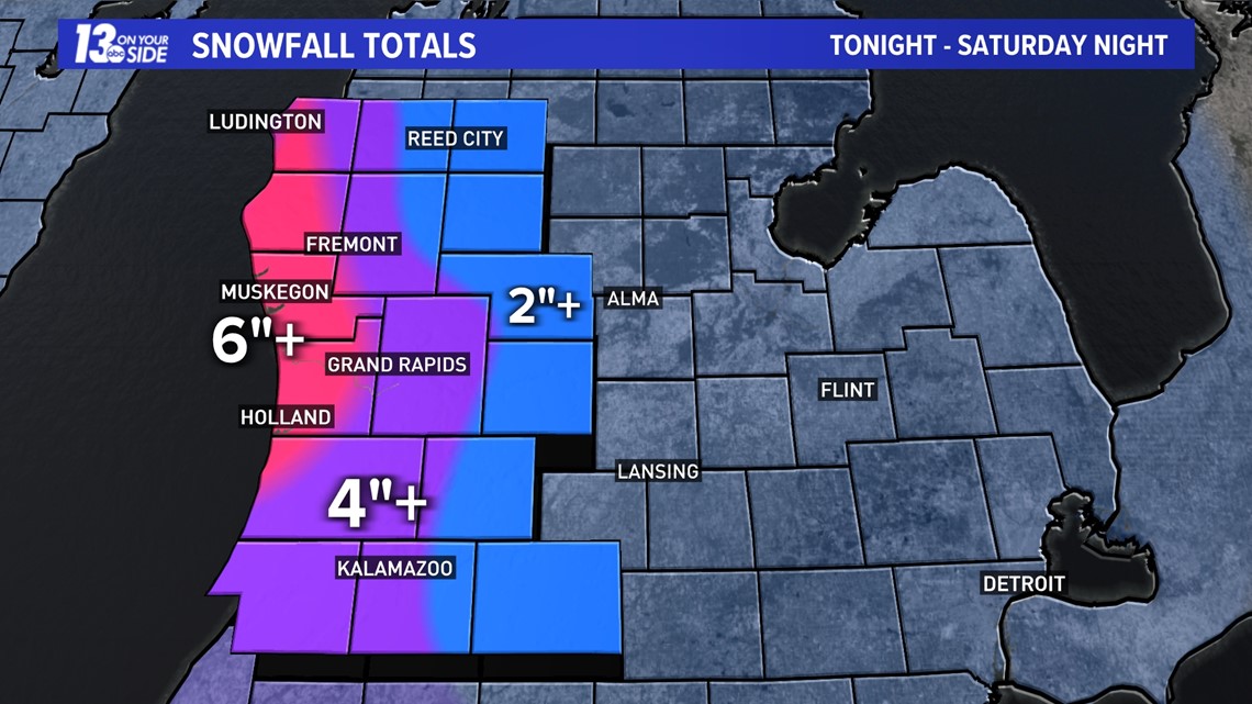 West Michigan lakeshore, get ready for some fresh snow! | wzzm13.com