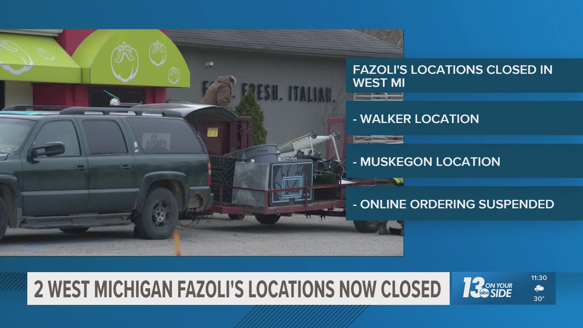 Last two West Michigan Fazoli's locations permanently closed | wzzm13.com