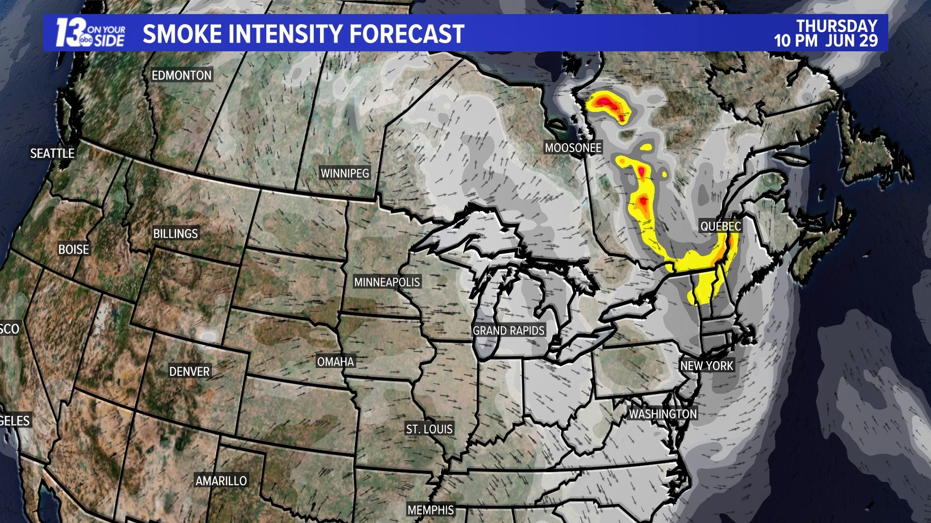 Where are the wildfires creating smoky skies in West Michigan? | wzzm13.com