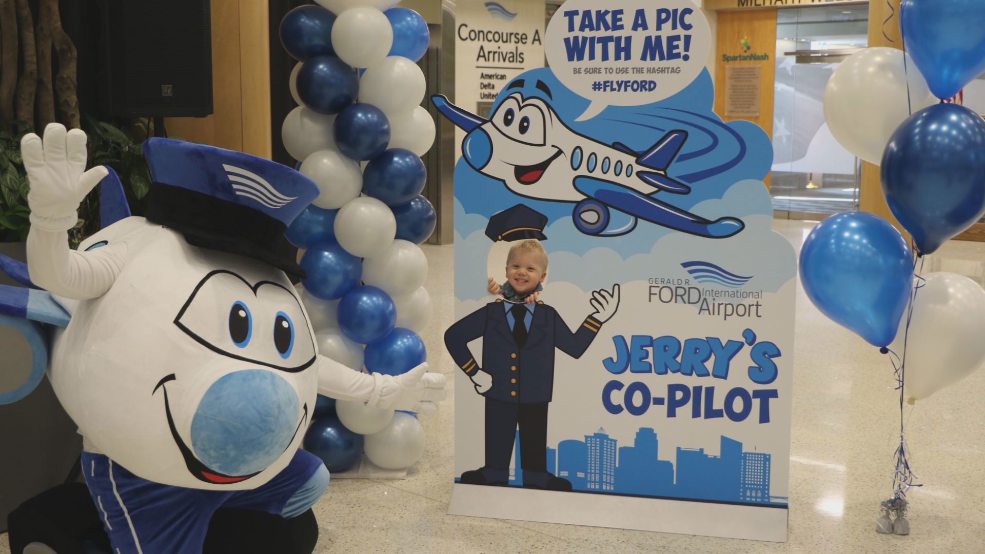 Ford Airport debuts Jerry the Jet mascot | wzzm13.com