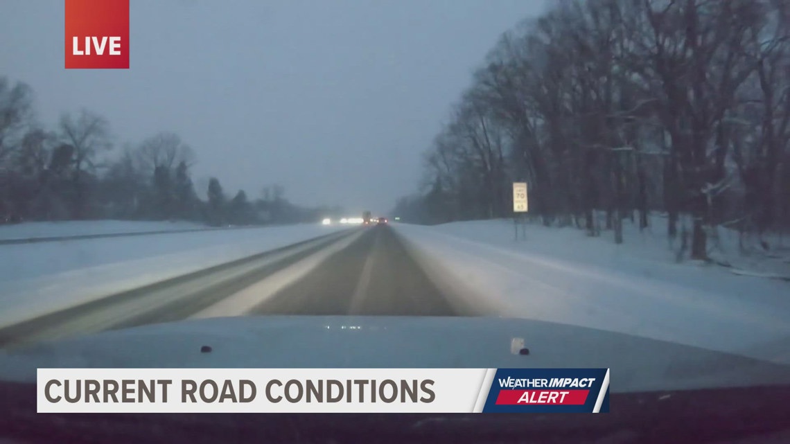 Current road conditions | Icy, snow-covered roads make travel difficult ...