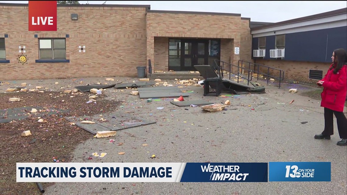Destructive storms cause widespread damage, rip roof off elementary ...