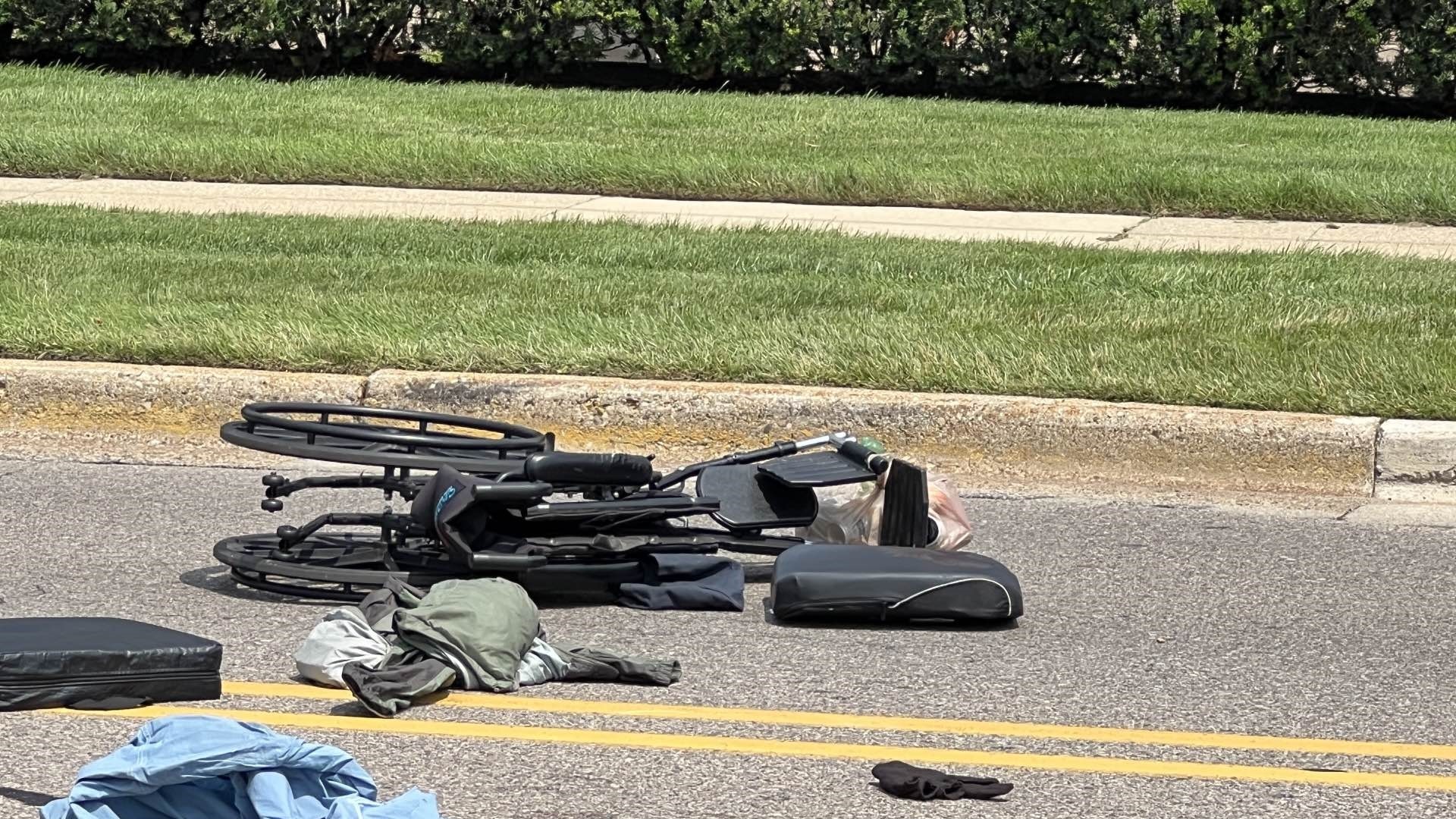 Man crossing road in wheelchair hit by car, dies at hospital | wzzm13.com
