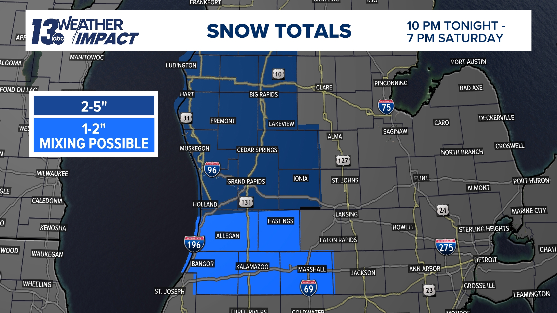 Tracking more system snow headed to West Michigan | Updated forecast ...