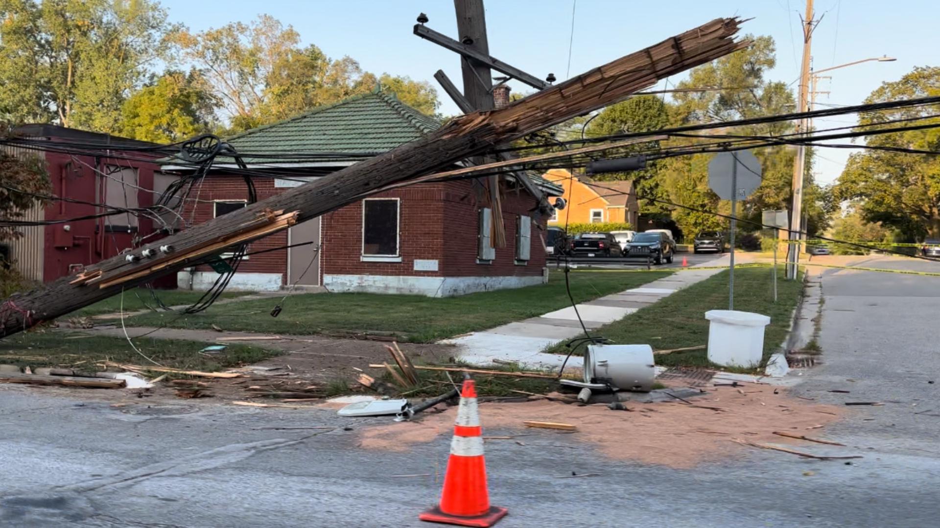 Car crashes into utility pole, causing outages in Grand Rapids | wzzm13.com