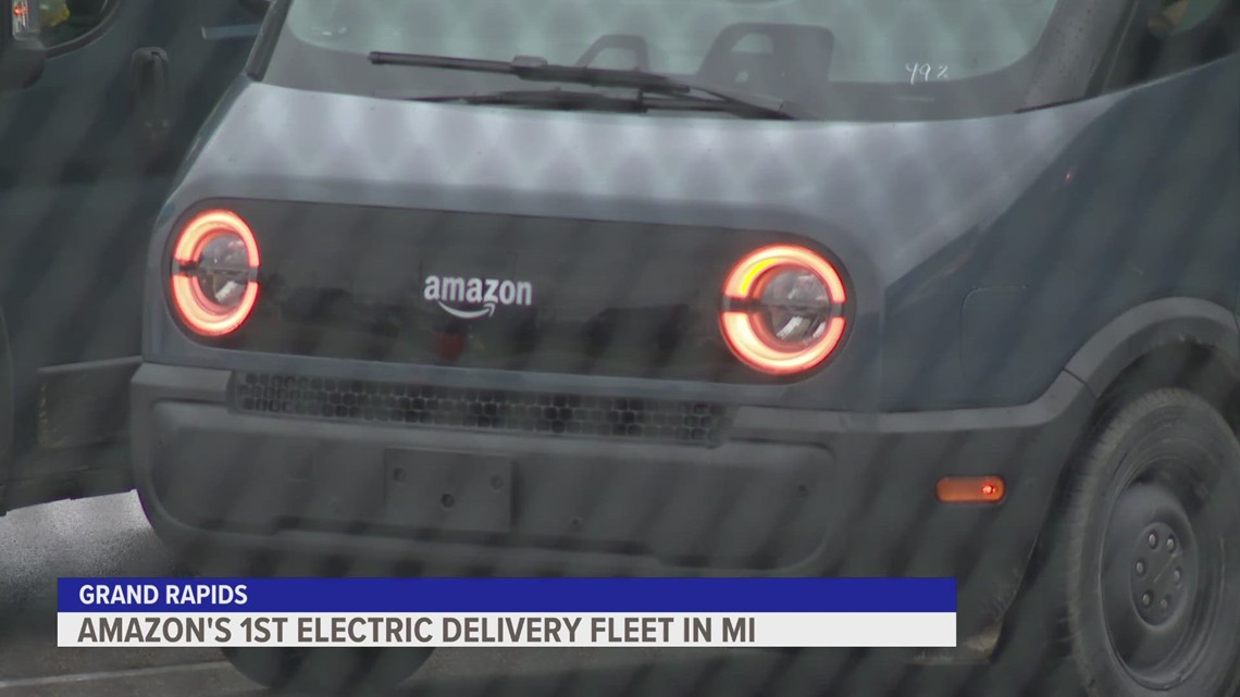 Amazon's electric delivery fleet arrives in Grand Rapids | wzzm13.com