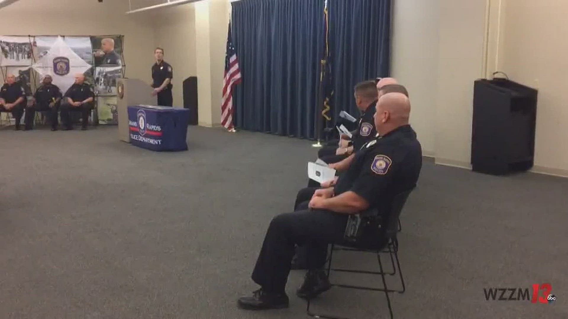 GRPD holds promotion ceremony for three officers | wzzm13.com
