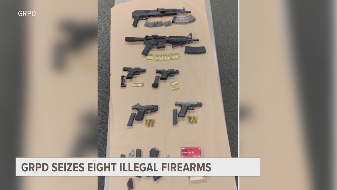 GRPD confiscates 8 illegally-owned guns in one night | wzzm13.com