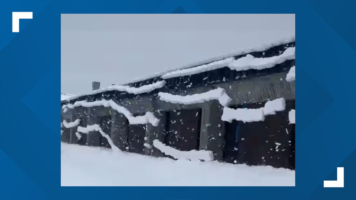 Watch satisfying ASMR video of snow sliding off roof | wzzm13.com