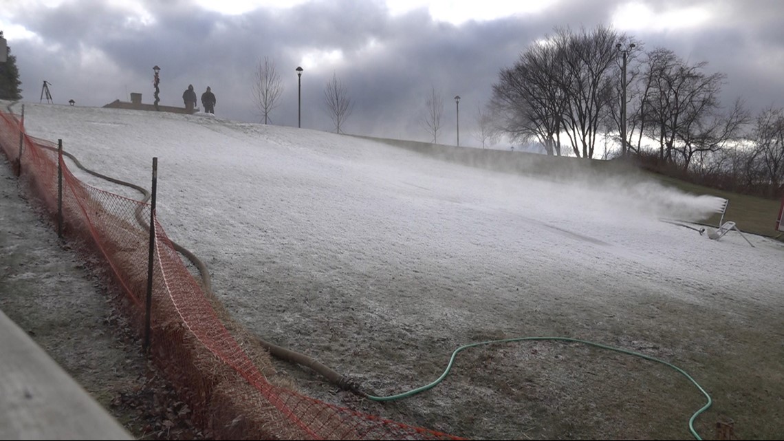 'THE KIDS LOVE IT' | Lack of snow can't stop Muskegon County sledding ...