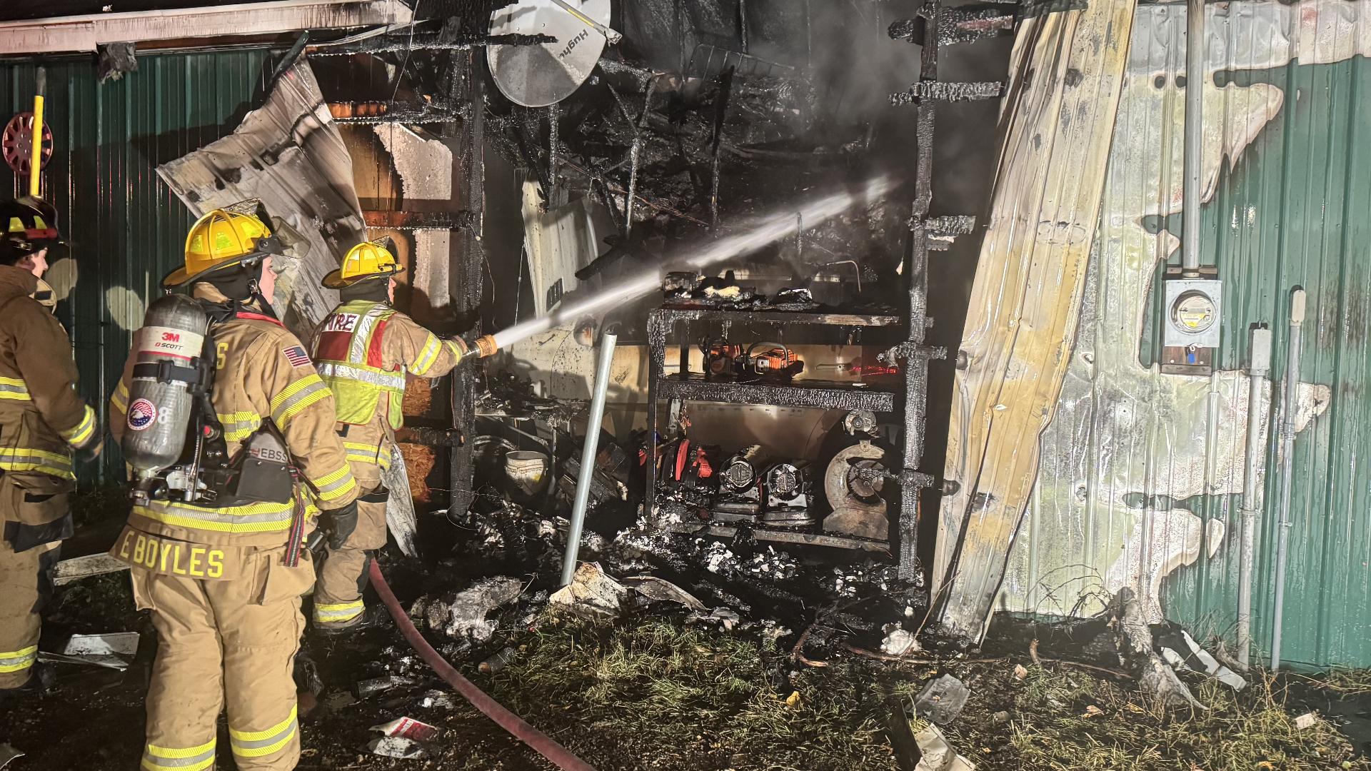 Casco Twp. barn damaged in 'stubborn' fire that rekindled overnight ...