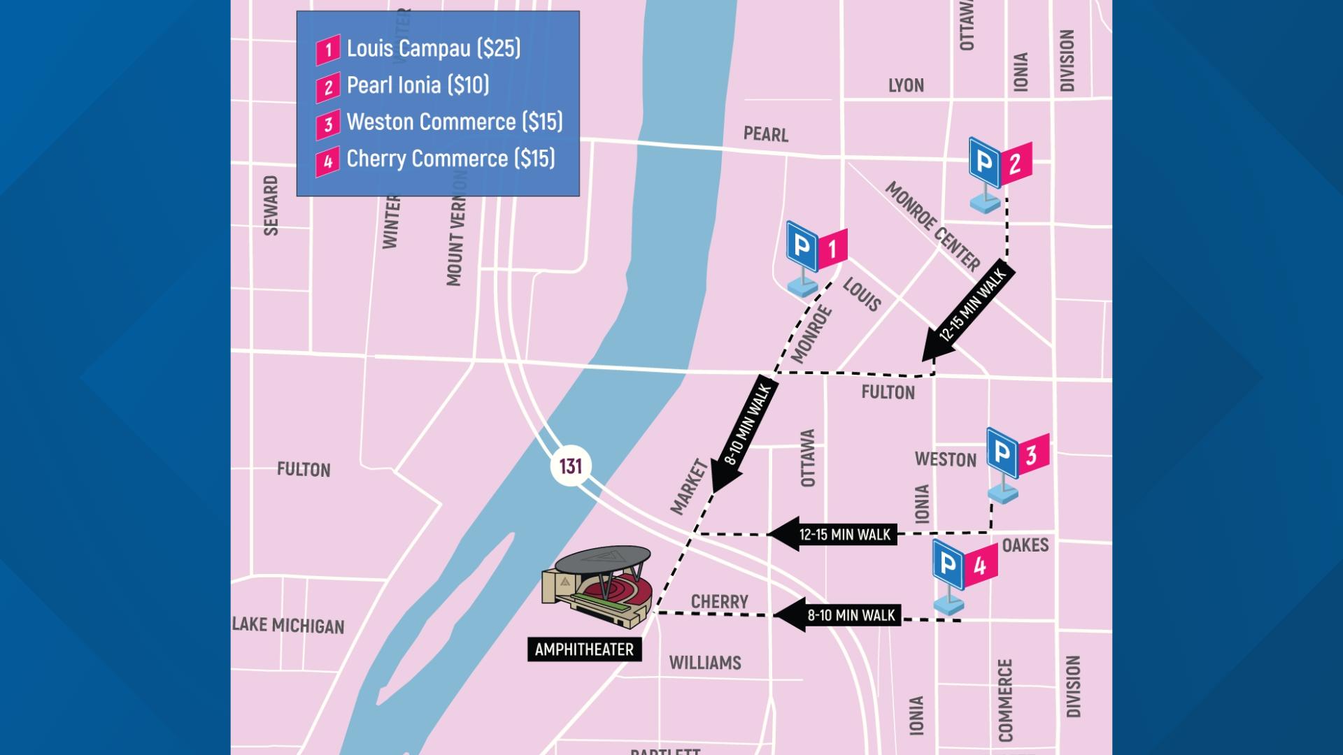 Your complete guide to concerts at the Acrisure Amphitheater | wzzm13.com