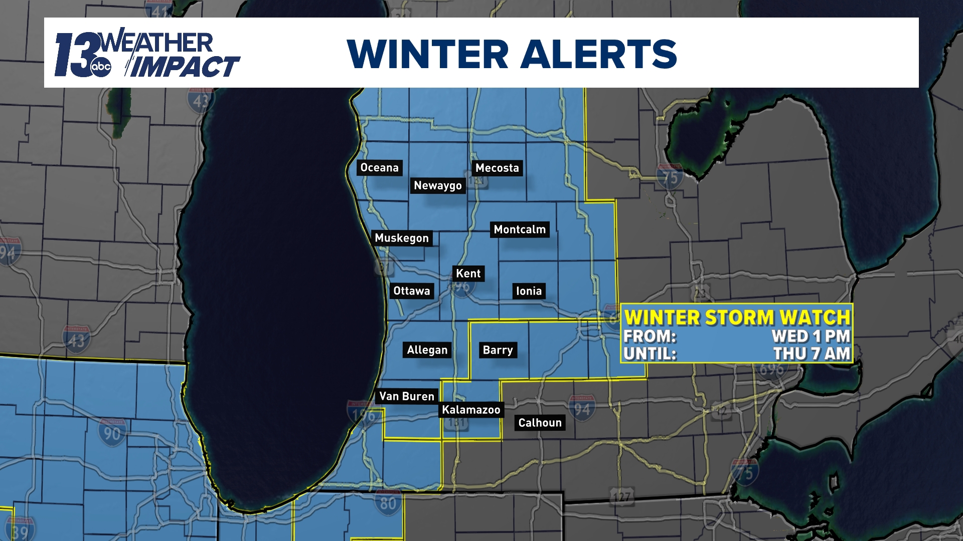Weather Impact Alert |Tracking impactful winter storm in West Michigan this week | wzzm13.com