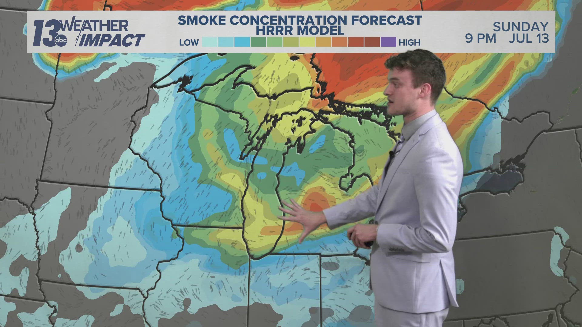 Canadian wildfire smoke worsens air quality | wzzm13.com