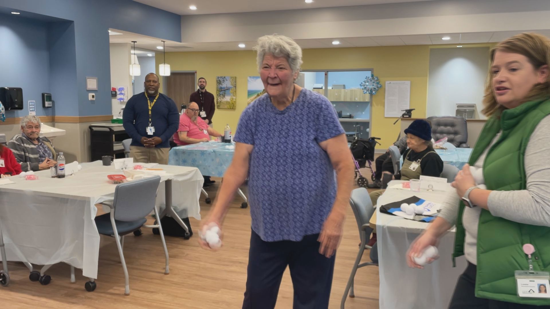 Lowell senior center hosts mock snow day | wzzm13.com