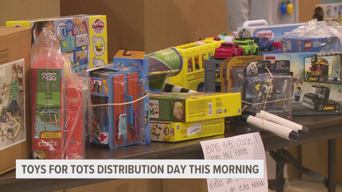 Families gather gifts at Toys for Tots Distribution Day in Kent County ...