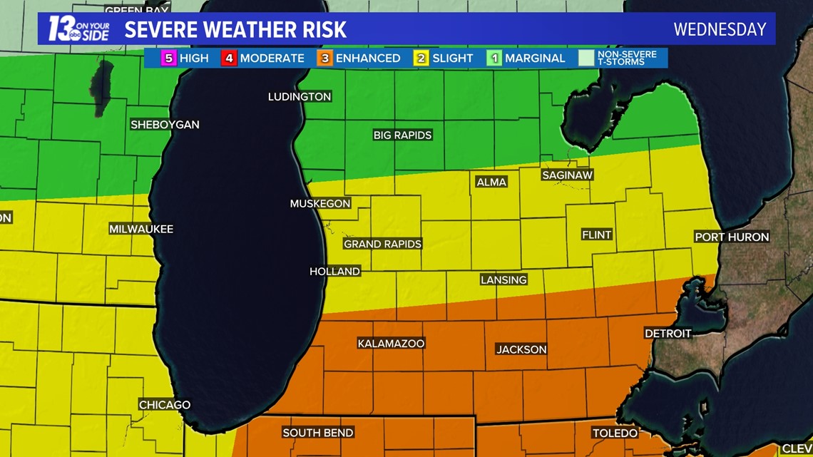 Tracking severe storms in Michigan Wednesday | wzzm13.com
