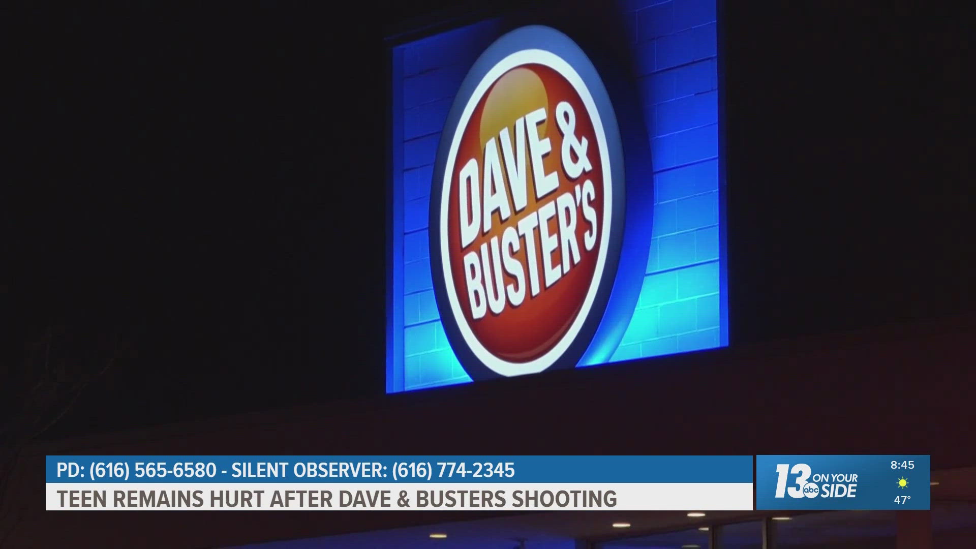 Teen remains hurt after Dave & Busters shooting | wzzm13.com