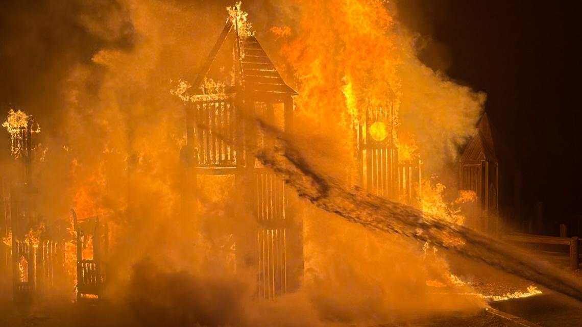 Otsego investigates arson at Northside Park playground | wzzm13.com