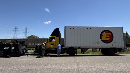 No injuries after train collides with semi truck in Ottawa County ...