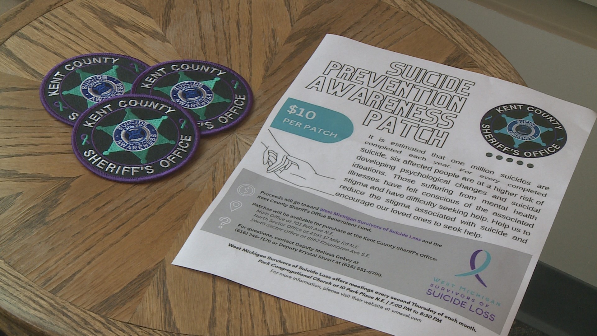 Kent Co. Sheriff's Office selling patches for suicide prevention ...